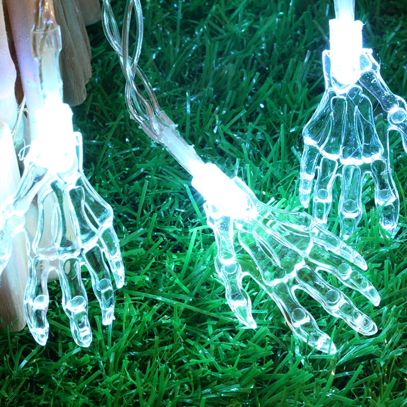 Halloween Skeleton Hands LED String Lights | Novel Buys